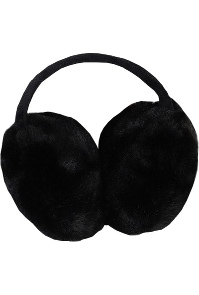Lovoski Kürklü Kulak Muffs Isıtıcı Sıcak Earmuffs Kulaklık Kış Soğuk Hava Siyah
