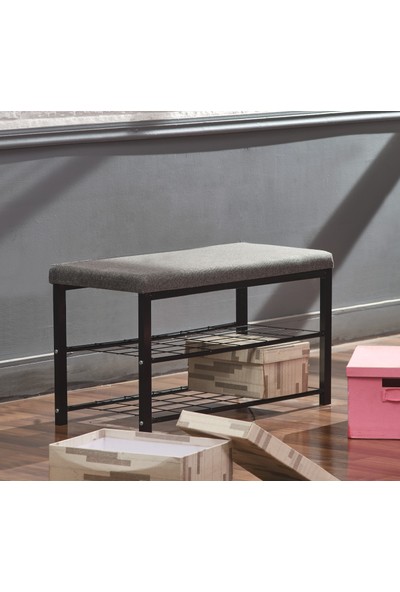 Won Home Metal Raflı Puf Ayakkabılık Terlik Düzenleyici Won Home Metal Raflı Puf Ayakkabılık Terlik Düzenleyici