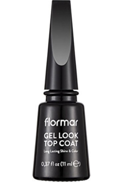 Flormar Gel Look Top Coat Transparan ve Parlak Oje Koruyucu Jel | 11 ml