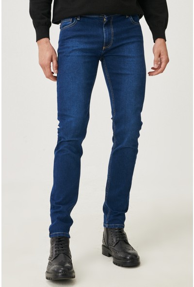 Ac&Co / Altınyıldız Classics Erkek Lacivert Slim Fit Dar Kesim Denim Esnek Jean Kot Pantolon Ac&Co / Altınyıldız Classics Erkek Lacivert Slim Fit Dar Kesim Denim Esnek Jean Kot Pantolon