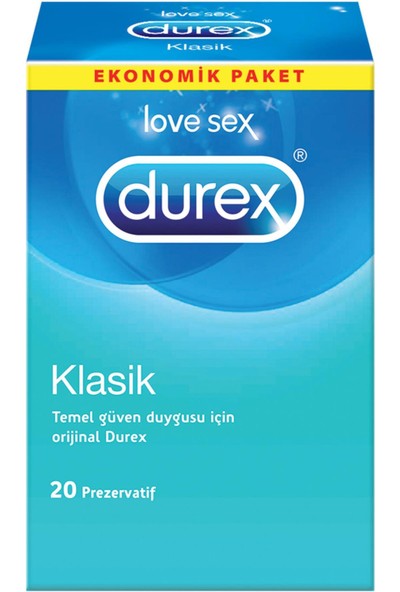 Durex Klasik 20'li Prezervatif Prezervatif Durex Klasik 20'li Prezervatif Prezervatif