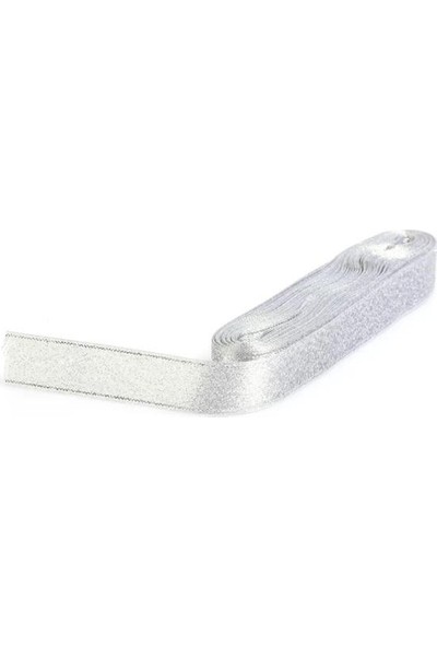 Boncuk Kurdele Saten 10 mt 2 cm Simli Gümüş Boncuk Kurdele Saten 10 mt 2 cm Simli Gümüş