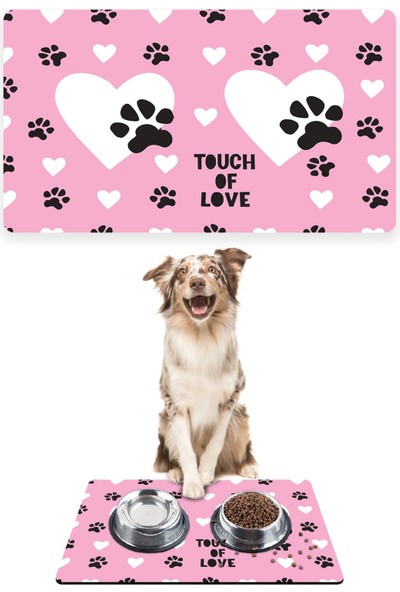PatiPeti Touch Of Love Köpek Mama Altlığı Mama Paspası Köpek Mama Eğitim Paspası 50 x 35cm PatiPeti Touch Of Love Köpek Mama Altlığı Mama Paspası Köpek Mama Eğitim Paspası 50 x 35cm