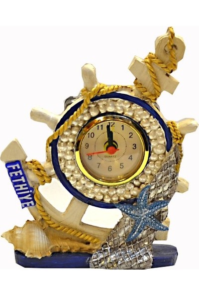 Fethiye Hediyelik Fethiye Yöresel Ürünleri Polyester Çapalı Dümen Saat