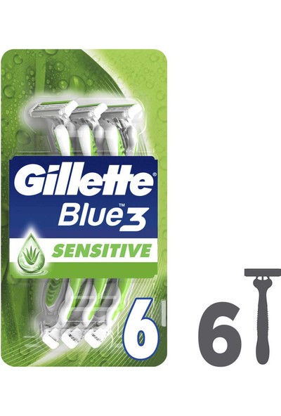 Gillette Blue3 Sensitive Kullan At Tıraş Bıçağı 6'lı 7702018490165 Tıraş Bıçağı Gillette Blue3 Sensitive Kullan At Tıraş Bıçağı 6'lı 7702018490165 Tıraş Bıçağı