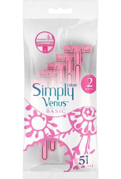Gillette Simply Venus 2 Basic Kadın Tıraş Bıçağı 5'li 7702018482740 Tıraş Bıçağı Gillette Simply Venus 2 Basic Kadın Tıraş Bıçağı 5'li 7702018482740 Tıraş Bıçağı