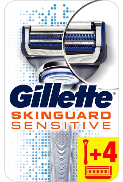 Gillette Skinguard Makine + 3 Bıçak Tıraş Bıçağı