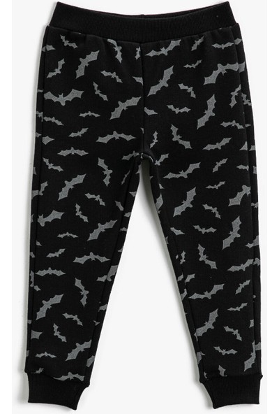 Koton Yarasa Baskılı Jogger Eşofman Altı Beli Lastikli