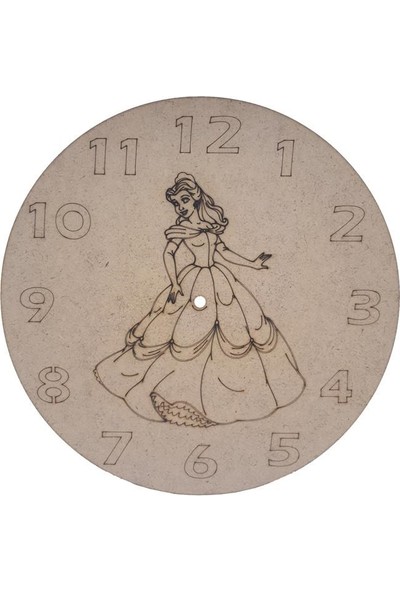 LivArt Boyanabilir Ahşap Saat Kadranı - Prenses LivArt Boyanabilir Ahşap Saat Kadranı - Prenses