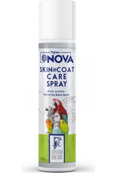 Nova Kuş Deri Tüy ve Bakım Spreyi 150ML 1ADET Nova Kuş Deri Tüy ve Bakım Spreyi 150ML 1ADET