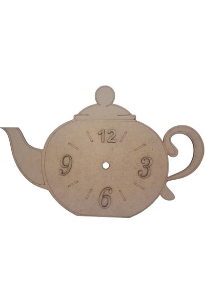 LivArt Boyanabilir Ahşap Saat Kadranı - Çaydanlık LivArt Boyanabilir Ahşap Saat Kadranı - Çaydanlık