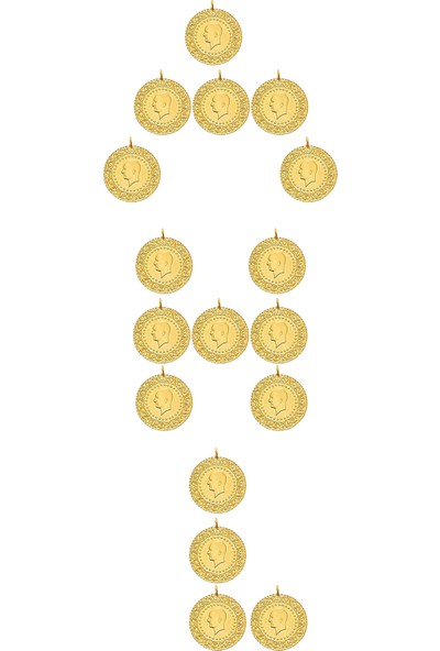 Ahlatcı Sarrafiye-17 Adet Yeni Tarihli Tam Altın