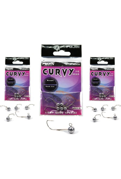 Fujin Curvy Jig Head 2 G. - 8 No. Fujin Curvy Jig Head 2 G. - 8 No.
