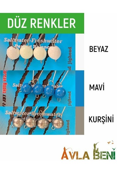 Safir Düz Uv ve Glow Jig Head Yeşil Glow-1.5 G.-10 No. Safir Düz Uv ve Glow Jig Head Yeşil Glow-1.5 G.-10 No.
