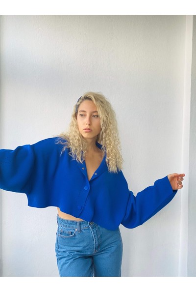 Retrobird Hırka Kadın Saks Mavi