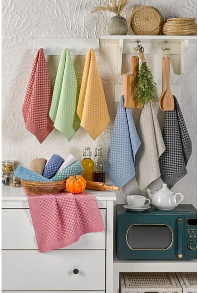 Erfa Home Renkli 6'lı Kurulama Bezi 40 x 60 cm.