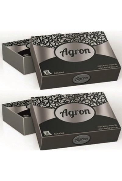Agron Mini Kutu Mendil 2 Katlı 60LI - 2li