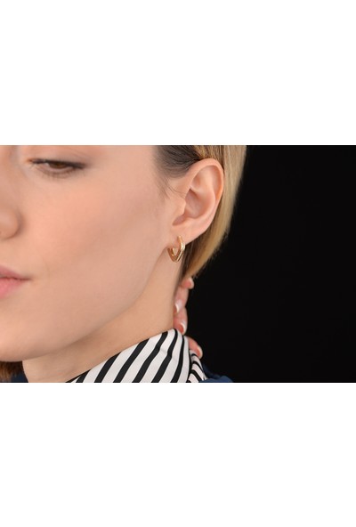 Onseva Kuyumculuk Kare Halka Küpe