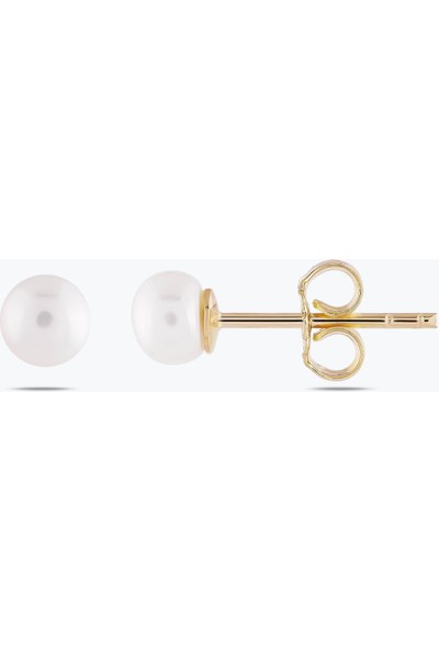 Altınbaş Altınbaş Altın Yassı Inci Küpe Altınbaş Altınbaş Altın Yassı Inci Küpe