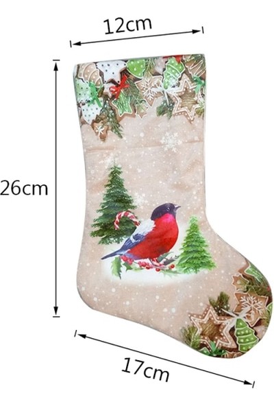 1 Adet Yeni Noel Süsleri Kalın Çorap-Kahverengi 1 Adet Yeni Noel Süsleri Kalın Çorap-Kahverengi