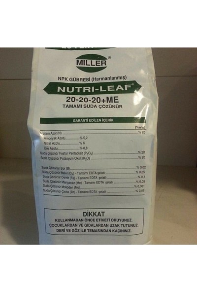 Hektaş Nutrı Leaf 20.20.20 2,27KG Hektaş Nutrı Leaf 20.20.20 2,27KG