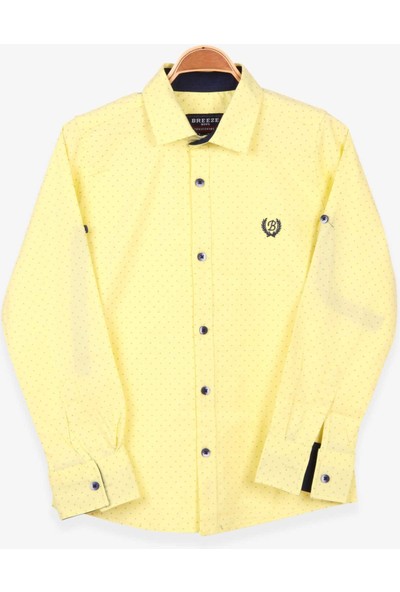 Breeze Erkek Çocuk Gömlek Armalı Sarı (8-12 Yaş)