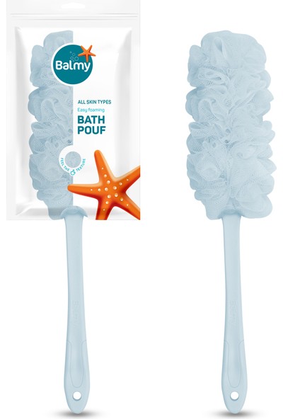 Balmy Naturel Saplı Banyo Lifi Mavi