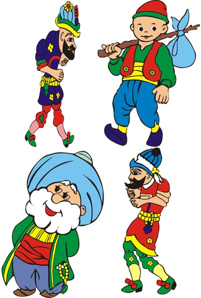 Deniz Art Ajans Hasrettin Hoca-Keloğlan-Hacivat-Karagöz Duvar Stickeri Deniz Art Ajans Hasrettin Hoca-Keloğlan-Hacivat-Karagöz Duvar Stickeri