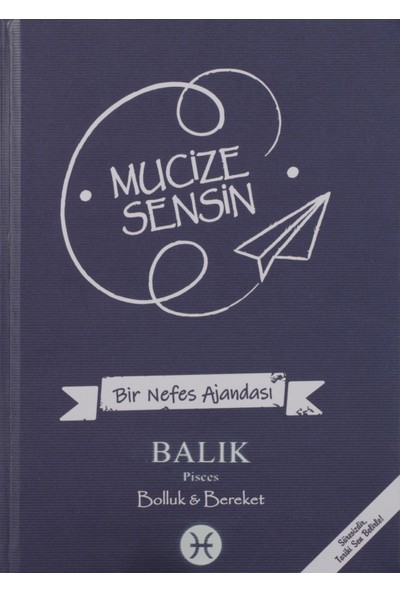 Mucize Sensin Balık Burcu Sembollü Süresiz Tarihsiz Ajanda Lacivert 25 x 17 cm Mucize Sensin Balık Burcu Sembollü Süresiz Tarihsiz Ajanda Lacivert 25 x 17 cm