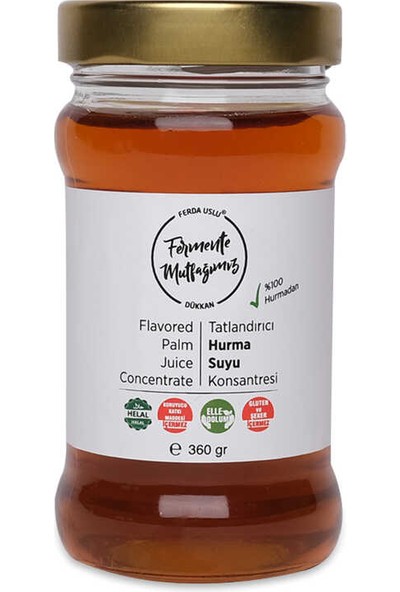 Fermente Mutfağım Tatlandırıcı Hurma Suyu Konsantresi 360 gr Fermente Mutfağım Tatlandırıcı Hurma Suyu Konsantresi 360 gr