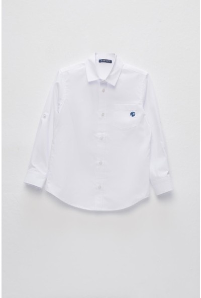 B&G Store Erkek Çocuk Beyaz Gömlek 21FW0NB3603