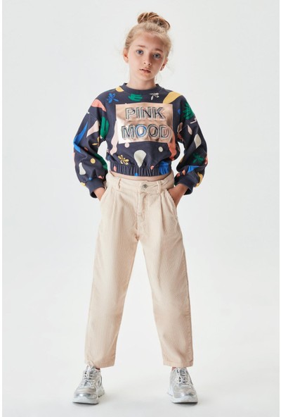 B&G Store Kız Çocuk Bej Pantolon 21FW0TJ4218