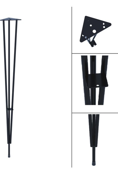 Dehalimited Raf Tırnaklı Siyah 6 mm Metal Tel Ayak 47 cm Komodin Zigon Sehpa Ayağı Dehalimited Raf Tırnaklı Siyah 6 mm Metal Tel Ayak 47 cm Komodin Zigon Sehpa Ayağı