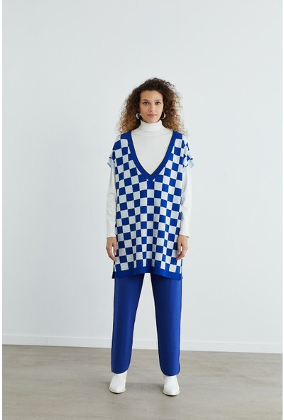 Niqozza Aquila Merserize Süveter Saks-Buz Mavi