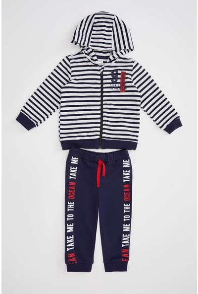 DeFacto Erkek Bebek Regular Fit Çizgili Uzun Kollu 2'li Takım N6574A221AU