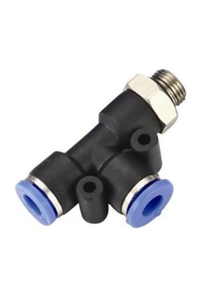 E-Hidron Pnömatik Yan Bacak Tee - Plastik 1/2 E-Hidron Pnömatik Yan Bacak Tee - Plastik 1/2