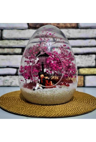 Bycansu Küçük Yumurta Işıklı Pembe Rüya Teraryum