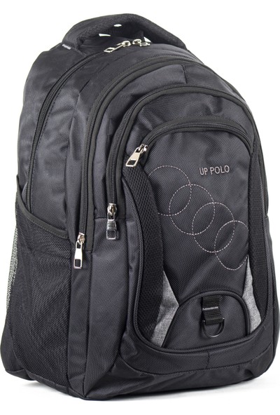 Urban Polo Unisex Gri Nakış Detaylı Su Geçirmez Sırt Çantası 502