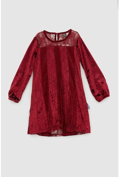 B&G Store Kız Çocuk Bordo Elbise 21FW1TJ4909