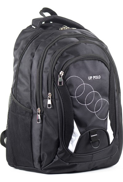 Urban Polo Unisex Beyaz Nakış Detaylı Su Geçirmez Sırt Çantası 502