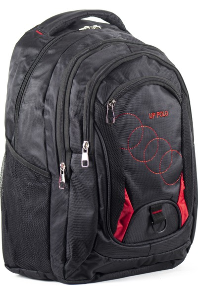 Urban Polo Unisex Kırmızı Nakış Detaylı Su Geçirmez Sırt Çantası 502