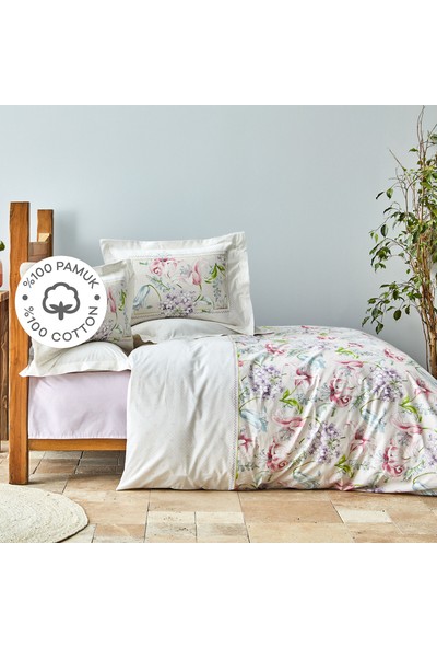 Karaca Home Melosa Pembe %100 Pamuk Çift Kişilik Nevresim Takımı