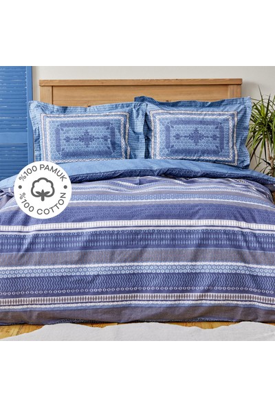 Karaca Home Mesto Lacivert %100 Pamuk Çift Kişilik Lastik Çarşaflı Nevresim Takımı Karaca Home Mesto Lacivert %100 Pamuk Çift Kişilik Lastik Çarşaflı Nevresim Takımı