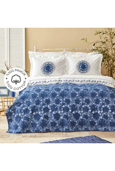 Sarah Anderson Belina %100 Pamuk Çift Kişilik Nevresim Yastık Seti