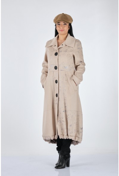 Misswenche Düz Yaka Düğmeli Uzun Kol Bej Bayan Pardesü 21230509 Misswenche Düz Yaka Düğmeli Uzun Kol Bej Bayan Pardesü 21230509