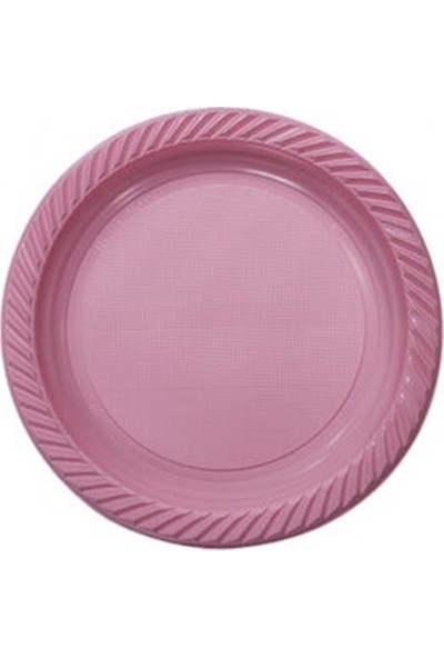 Balonevi Myebi Plastik Tabak 25'li Pembe
