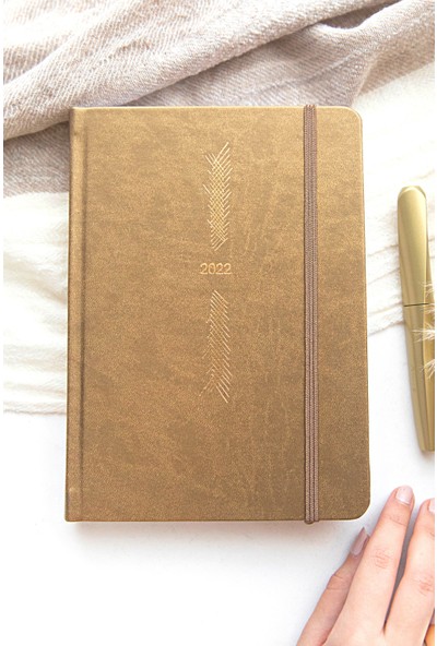 Le Color 2022 Günlük Deri A5 Ajanda 12 Ay Altın Le Color 2022 Günlük Deri A5 Ajanda 12 Ay Altın