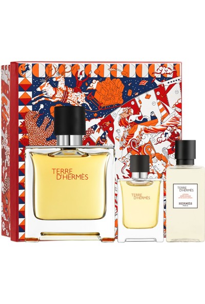 Hermes Terre D'hermes Pure Edp 75 ml Erkek Parfüm Seti Hermes Terre D'hermes Pure Edp 75 ml Erkek Parfüm Seti