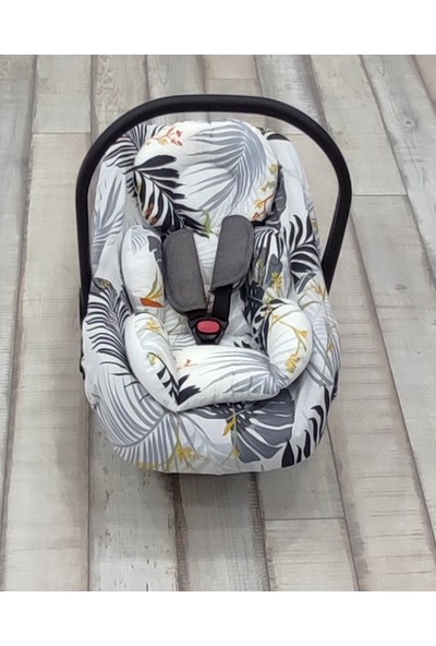 mordesign Ortopedik Bebek Puset Minderi ve Çarşafı 2'li Set, Pamuklu Kumaş, Deve Tabanı Desen