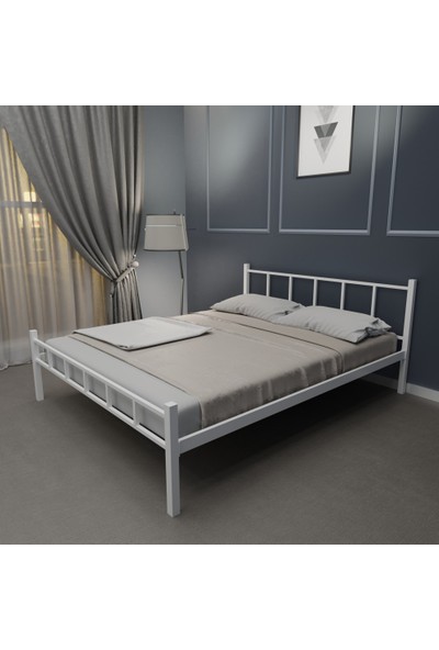 Evger K90 Beyaz Metal Karyola Tek Kişilik (90X190 Cm) Yataksız Evger K90 Beyaz Metal Karyola Tek Kişilik (90X190 Cm) Yataksız